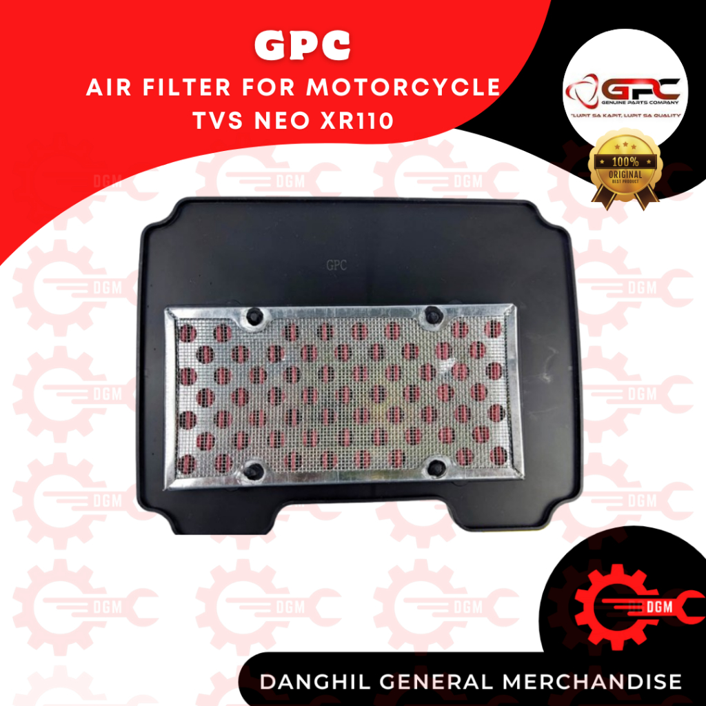 GPC AIR FILTER FOR MOTORCYCLE TVS Neo XR110 | Shopee Philippines