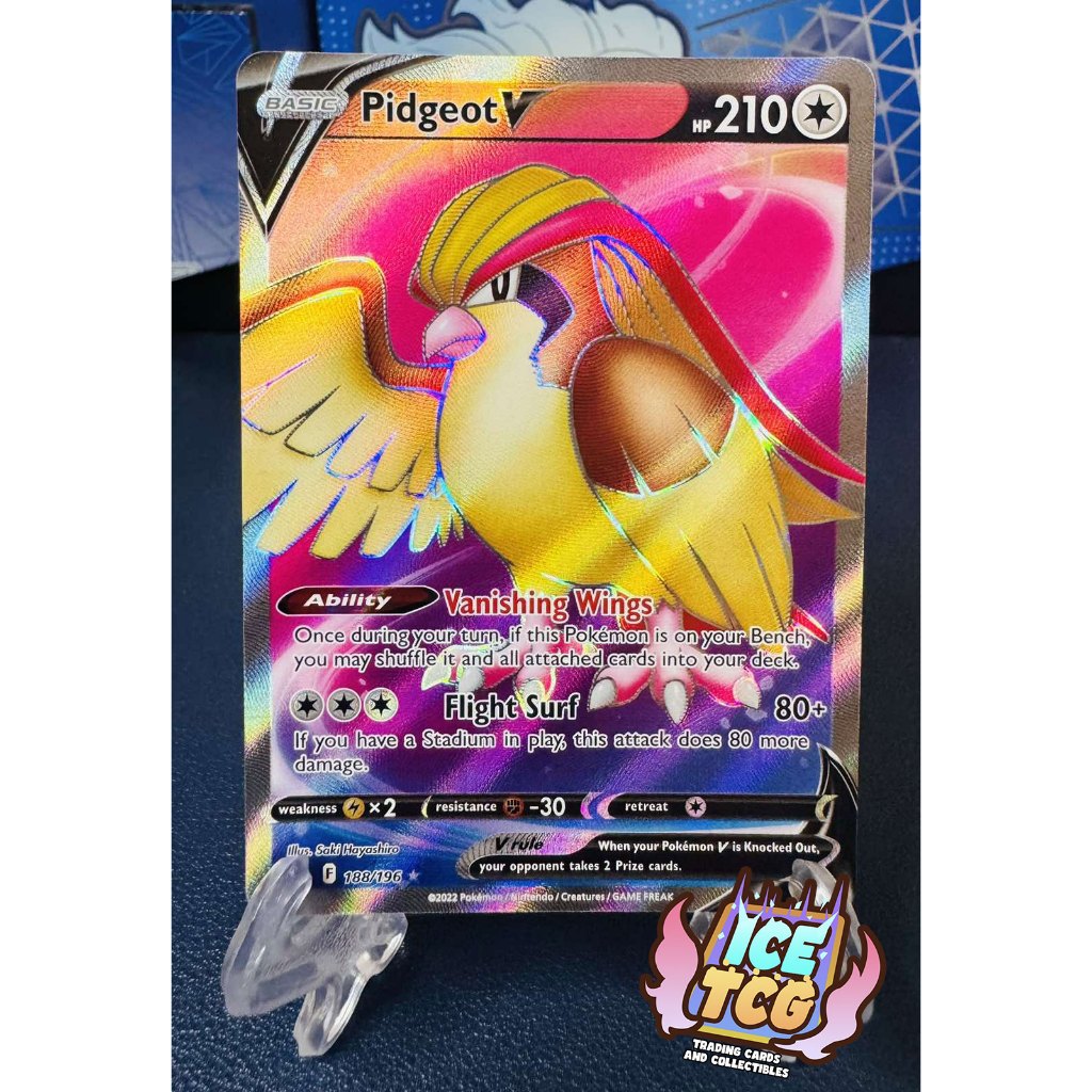 Pidgeot V - 188/196 - Full Art Ultra Rare (LOR) | Shopee Philippines