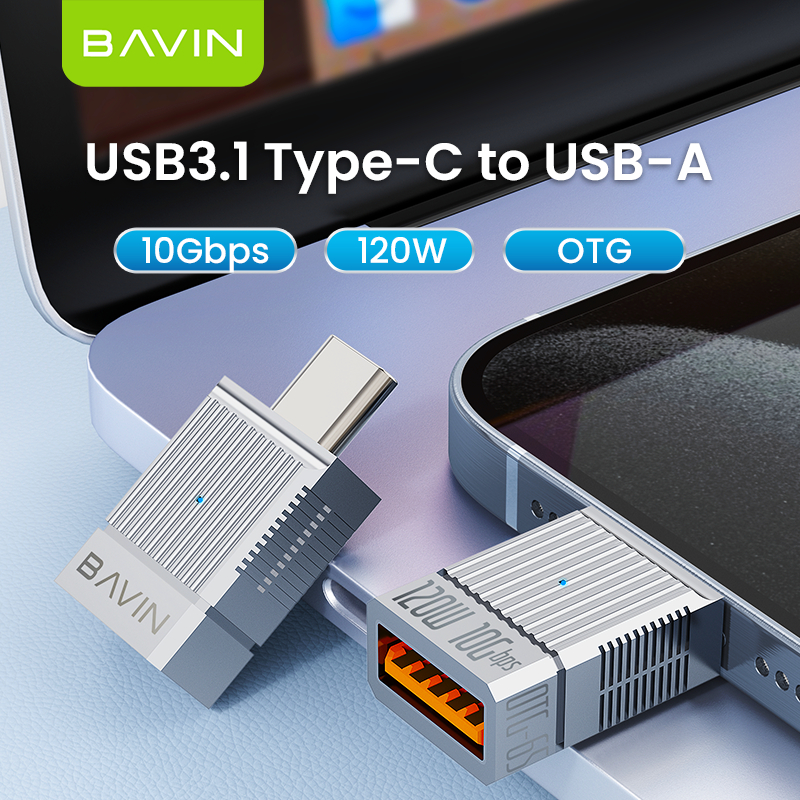 IMAX BAVIN OTG Adapter Plug and Play w/ 10Gbps USB 3.1 Type-C to USB A ...