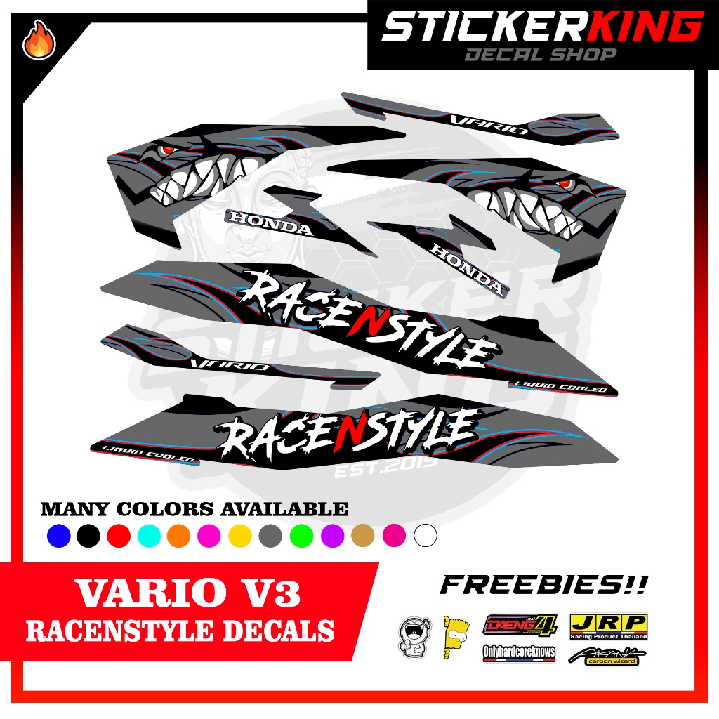 Click 125i Vario V3 Racenstyle Decals with Freebies Laminated ...