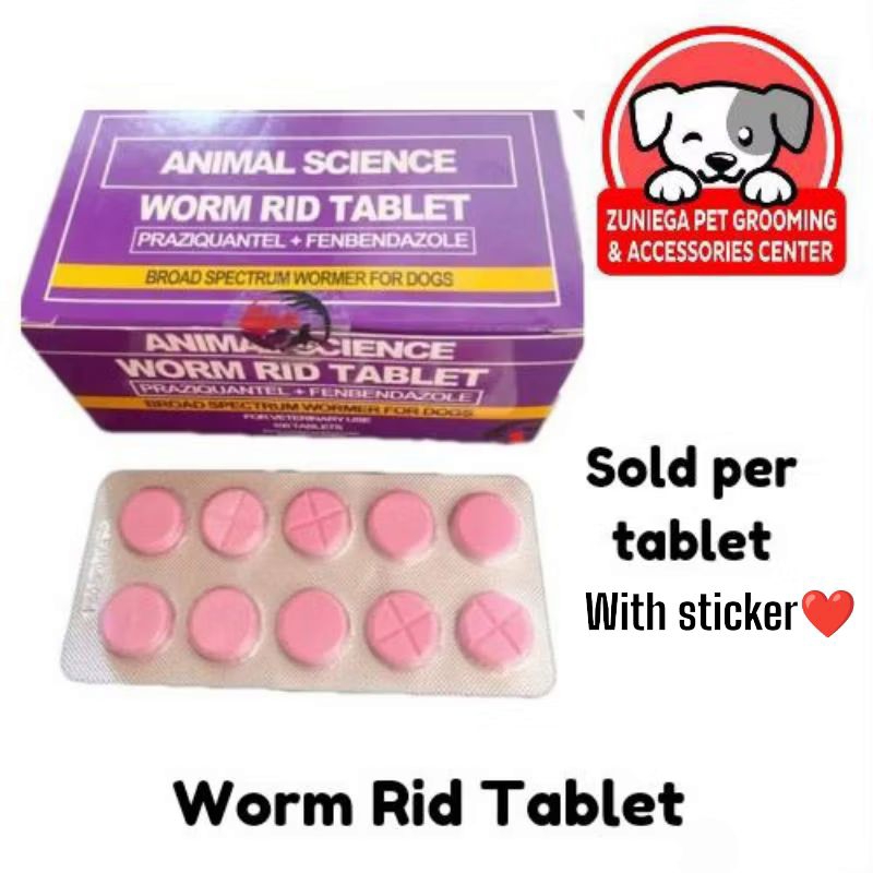 Animal Science Wormrid Deworming Tablet for Dogs- Per Tablet | Shopee ...