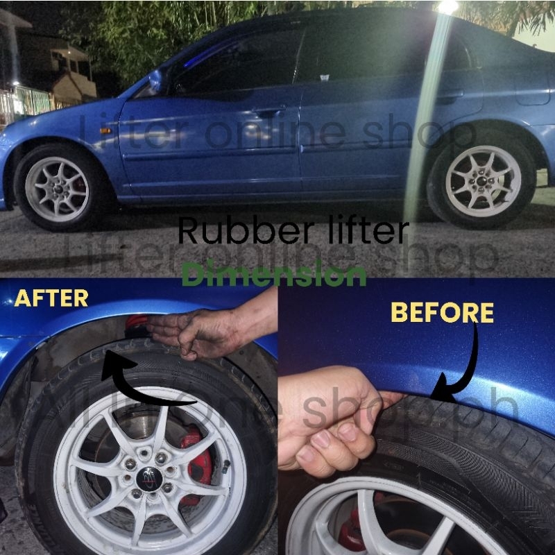 rubber lifter for Honda civic Dimension 2pcs in one order | Shopee ...