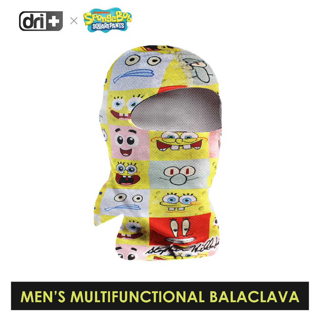 Dri Plus x SpongeBob Men's Washable Aircool “Pin Head” Balaclava 1 ...