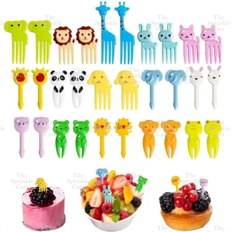 Bento Picks Cartoon Mini Figure Fruit Picks Fork Cute Kids Baby ...