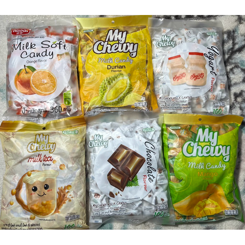 THAI AUTHENTIC MY CHEWY MILK CANDY WITH DEFFERENT FLAVORS FROM THAILAND ...
