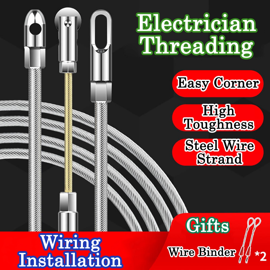 Electrical Threading Tool 10m 20m Steel Wire Rope Wiring Installation ...