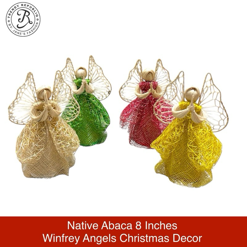 Native Abaca 8 Inches Winfrey Angels Christmas Decorations | Shopee ...