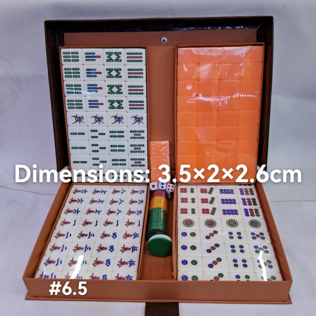 Mahjong orange purple color #6.5(3.5*2*2.6cm) good quality majong set ...