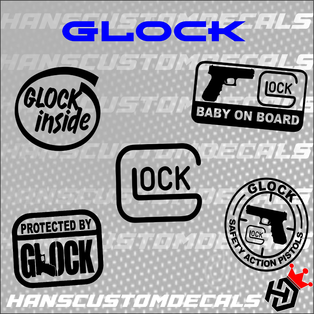 Glock sticker design white and black high quality | Shopee Philippines