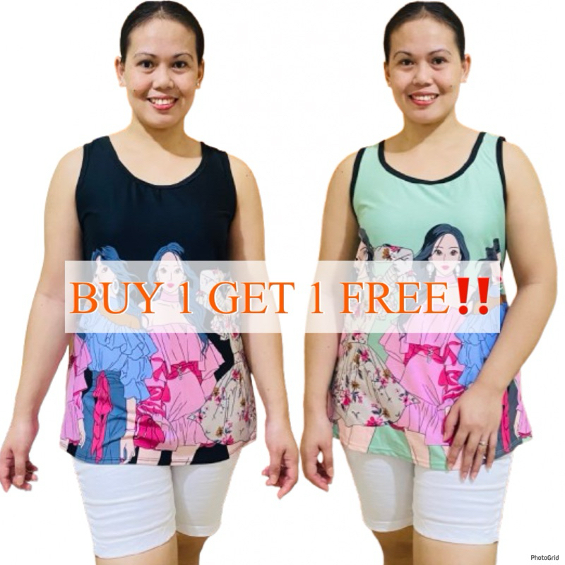Nanalaph [ Buy 1 Get 1 FREE ] PLUS SIZE Senepa Sleeveless Blouse for ...