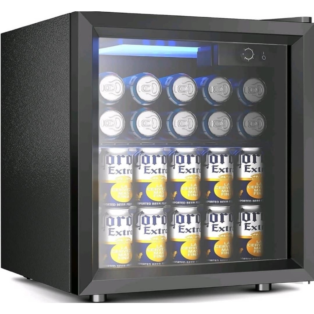 EUHOMY Beverage Refrigerator and Cooler, 126 Can Mini fridge with Glass ...