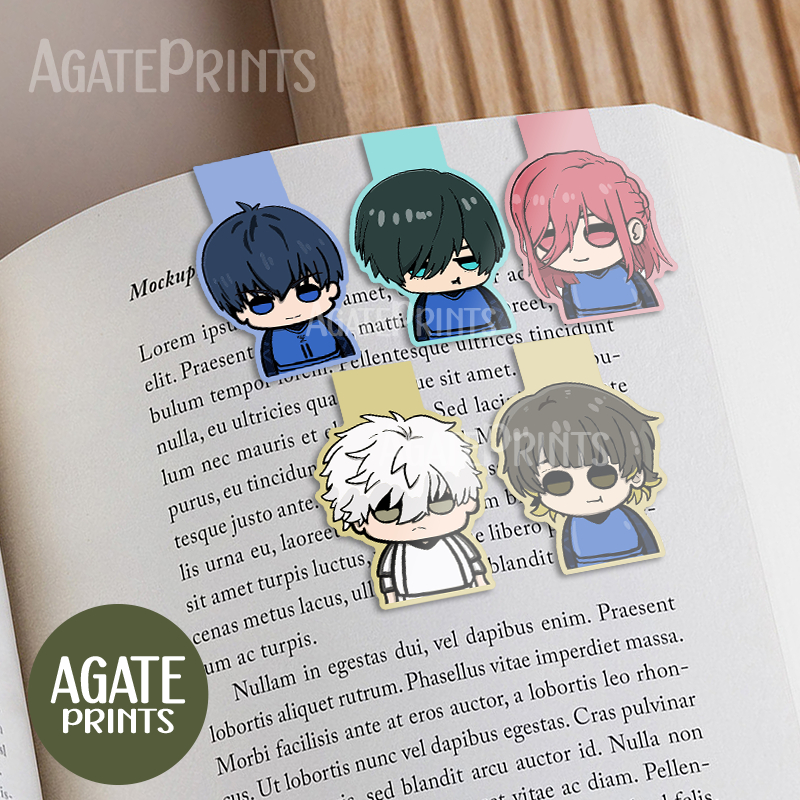 Blue Lock Chibi Magnetic Bookmark | Nagi Rin Isagi Meguru Chigiri ...