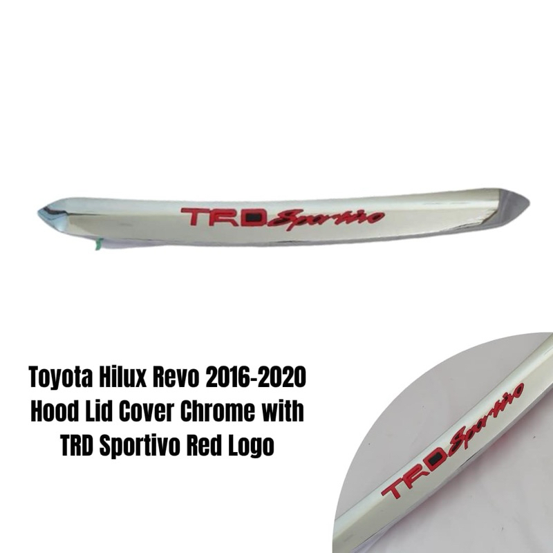 Toyota Hilux Revo 2016 - 2020 Thick Hood Guard Cover TRD Sport Chrome ...