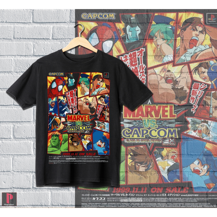 Marvel Vs. Capcom Game Shirt | Asian Size | CVC Cotton | PlayStation ...