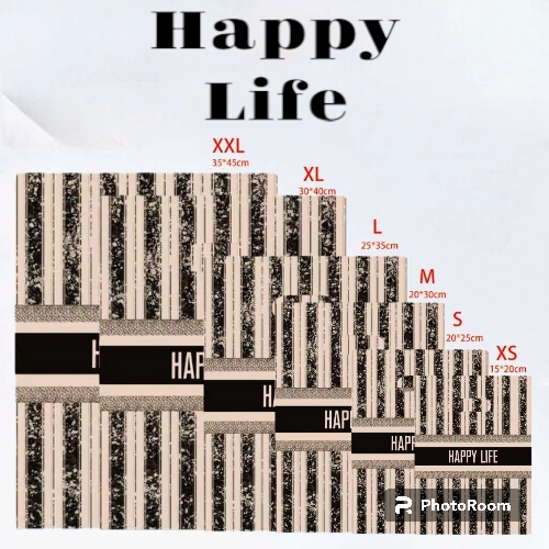HAPPY LIFE DESIGN Fashion printed plastic bag (100pcs) | Shopee Philippines