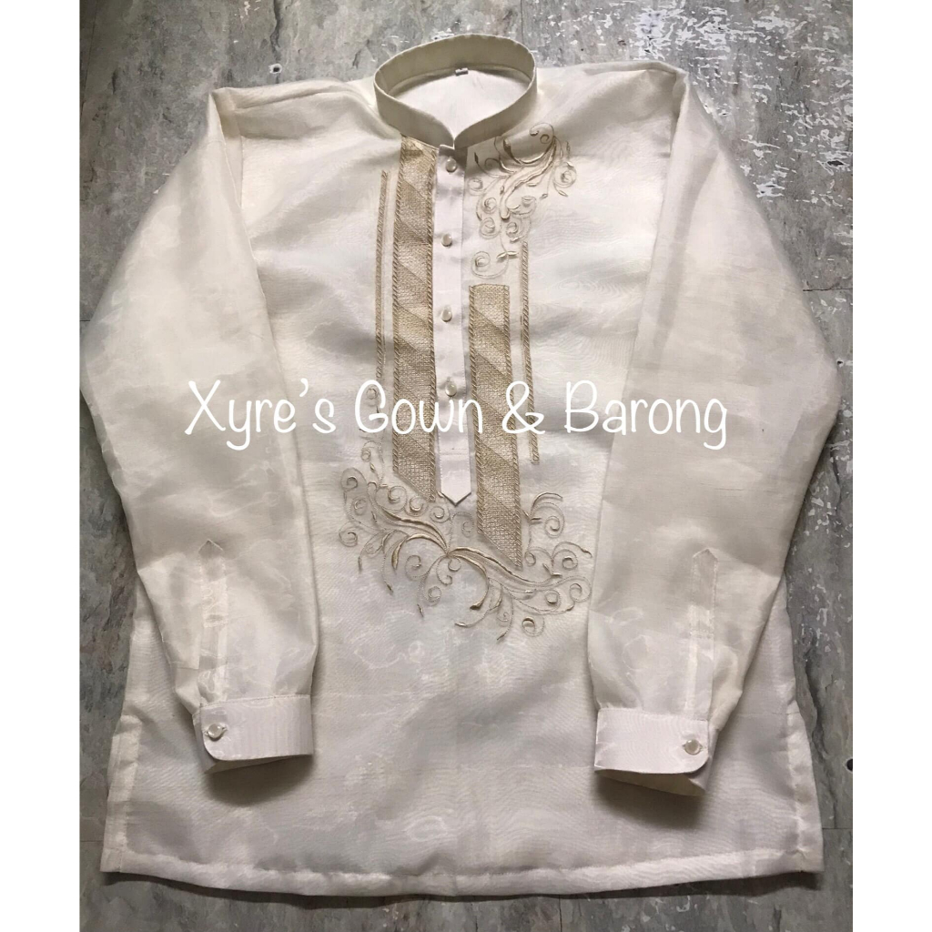 BS Cream Barong Tagalog with Lining/ Piña Organza/ Not Shiny- Direct ...