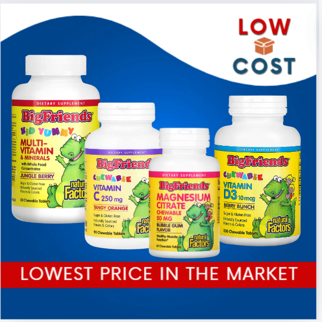 LowCostPH | Natural Factors, Big Friends, Vitamin D3, Multi-Vitamin ...