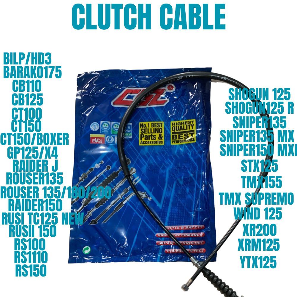 CSL CLUTCH CABLE MOTORCYCLE BARAKO/C100/CT100/FURY/GD110/RAIDER/RS100 ...