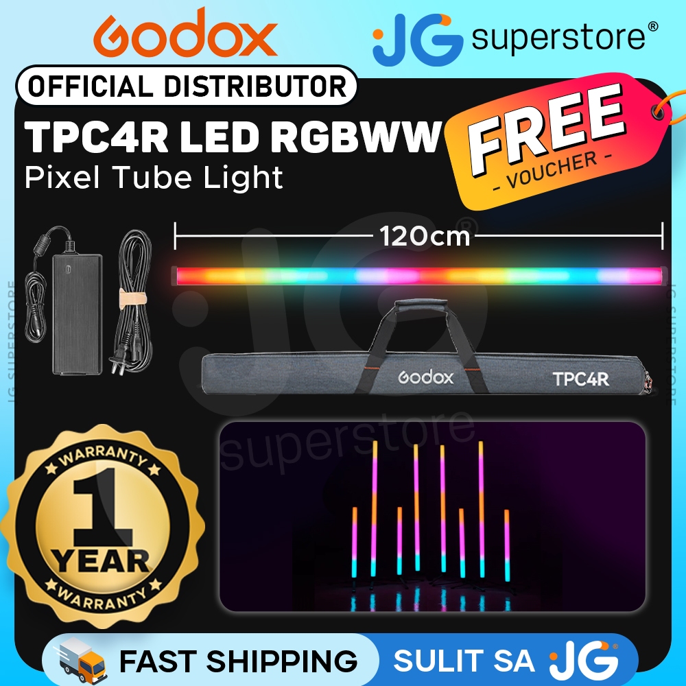 Godox Knowled TPC2R TPC4R LED RGBWW1 Pixel Tube Light with, 2000K ...