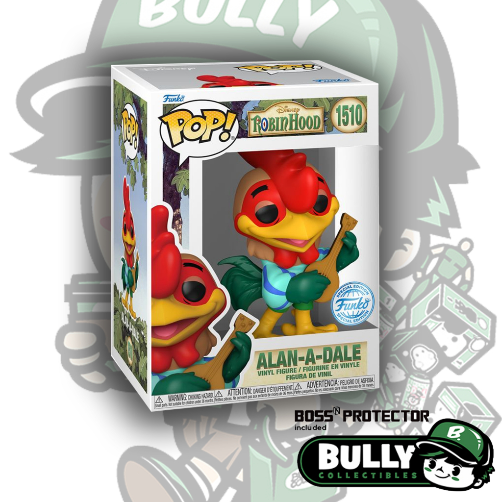 Funko POP! Disney: Robin Hood - Alan-A-Dale (FSE) 1510 With Boss ...