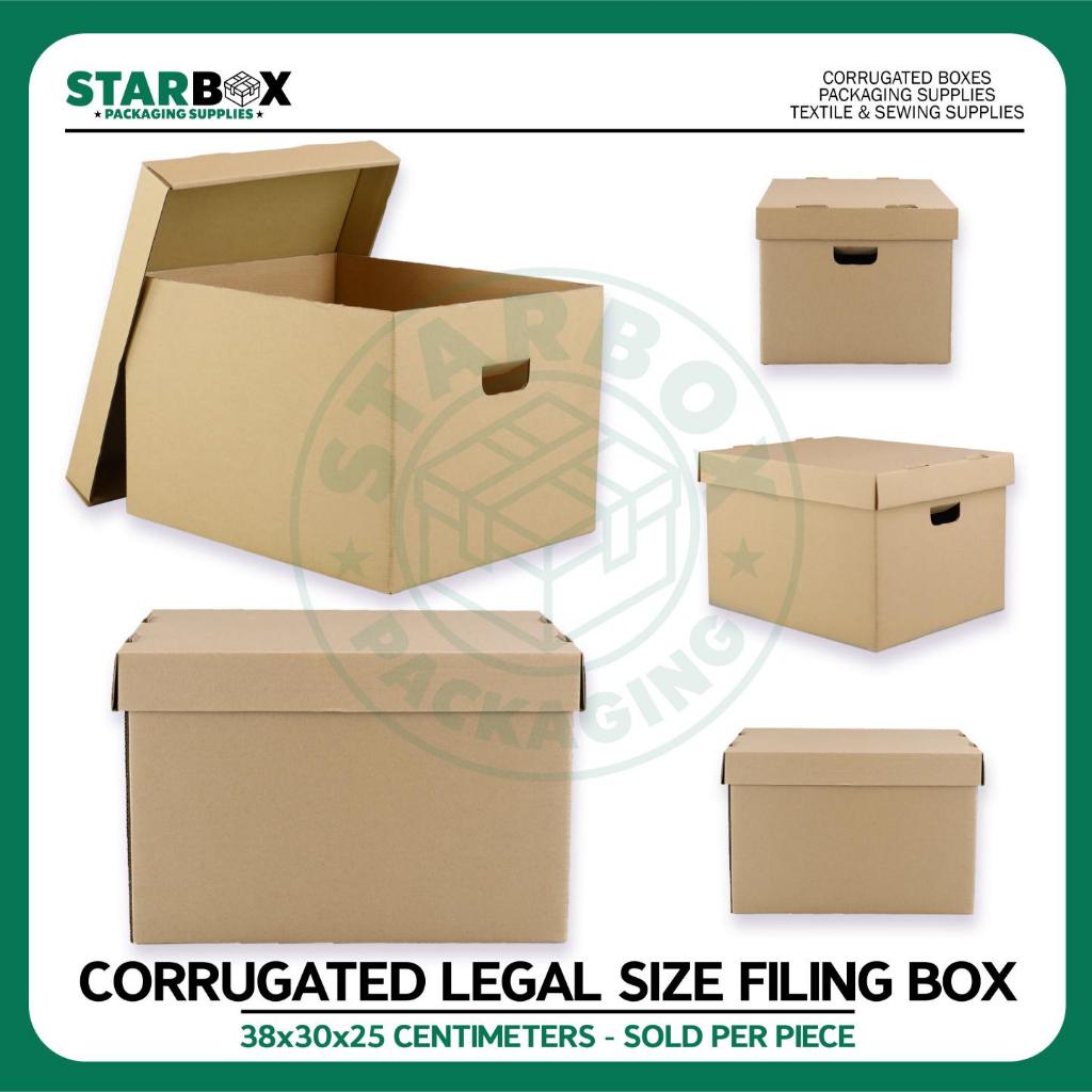 Starbox Corrugated Filing Box Storage Container Office Filing Box File ...