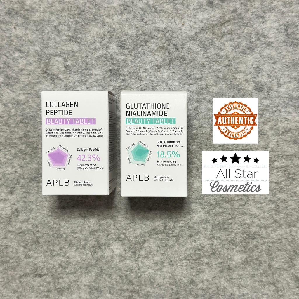 APLB Beauty Tablet Glutathione Niacinamide/Collagen Peptide 30pcs ...