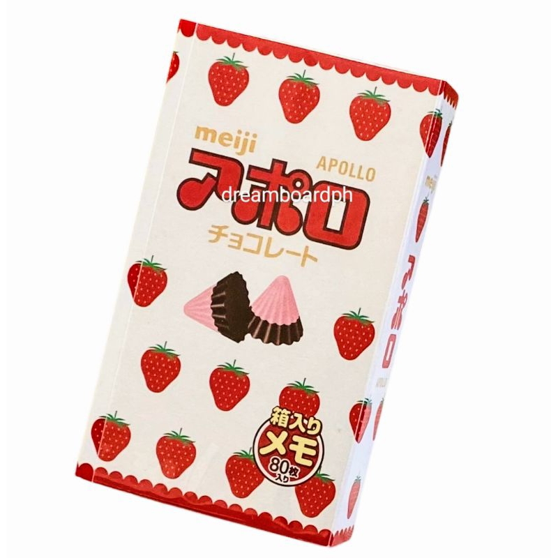 MEIJI APOLLO STRAWBERRY JAPAN MINI MEMO PAD NOTEPAD | Shopee Philippines