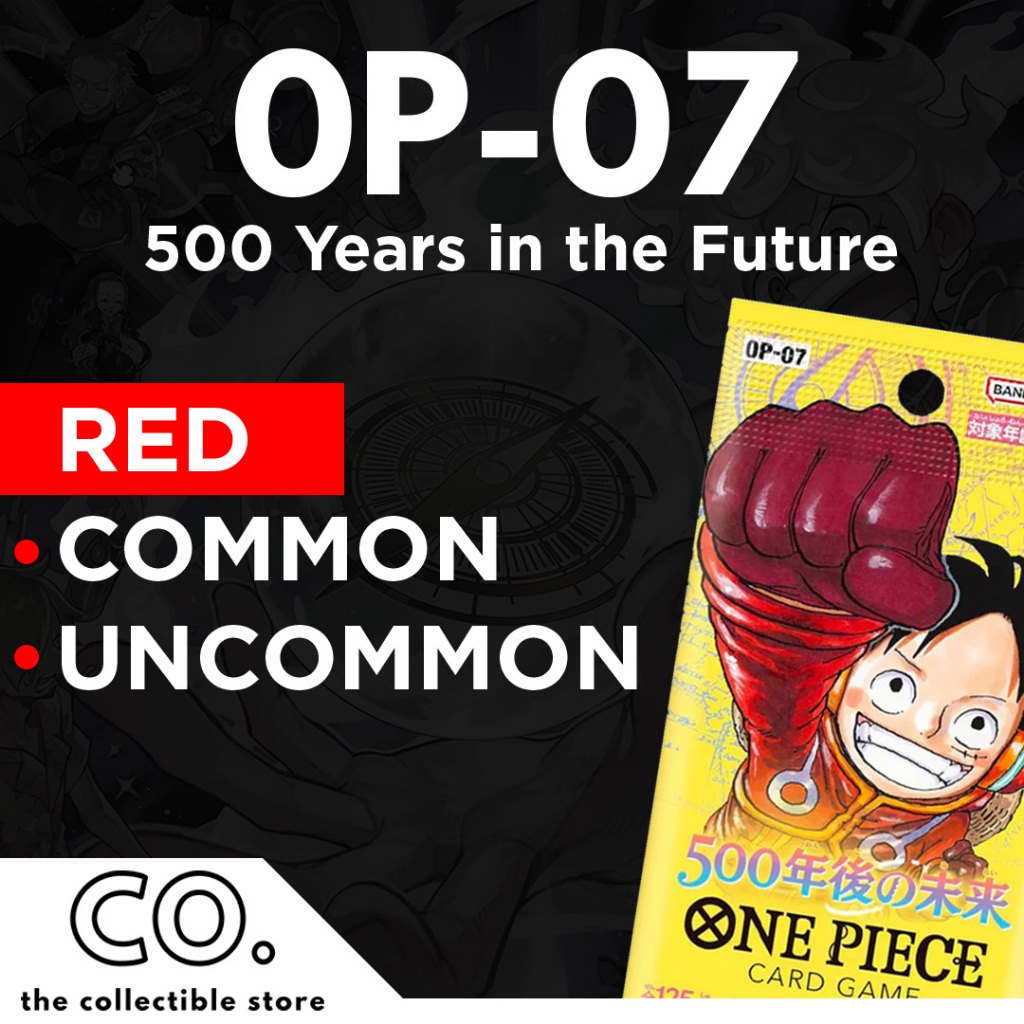 ONE PIECE CARD GAME -OP07 Years in the future Red Deck Common and Uncommon (Singles Only ...