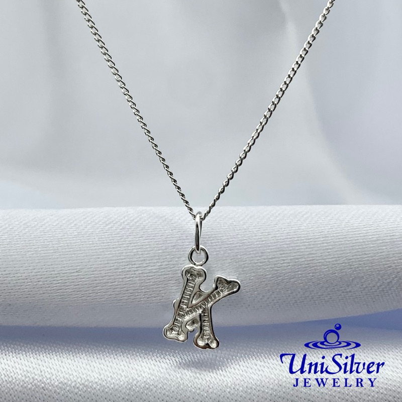Unisilver 925 Sterling Silver Letter K Initial Kids Necklace (KN085 ...