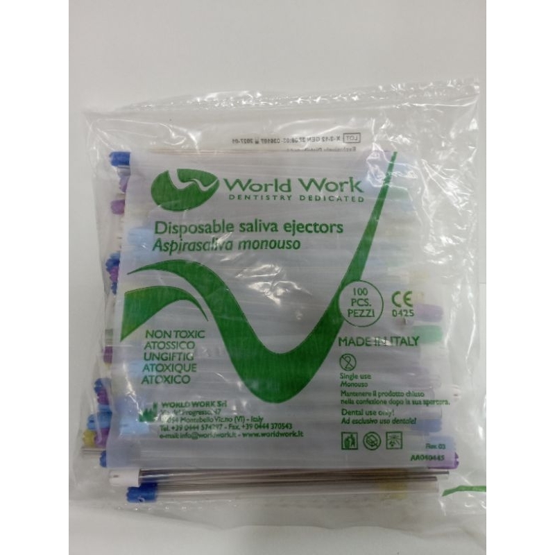 World Work Disposable Dental Saliva Ejector (100pcs) | Shopee Philippines