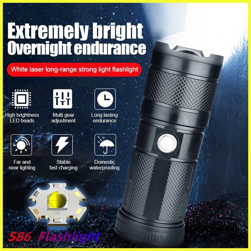 Super Bright Flashlight Rechargeable Waterproof Heavy Duty Camping ...