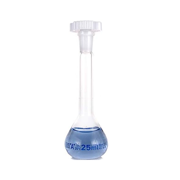 MT-25ML VOLUMETRIC FLASK WITH PLASTIC STOPPER (CLEAR) | Shopee Philippines