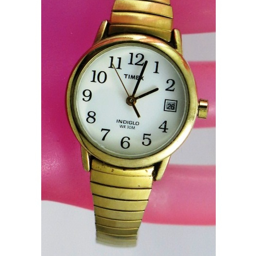 U16:Original TIMEX Indiglo Analog Watch for Women from USA-Gold Tone ...