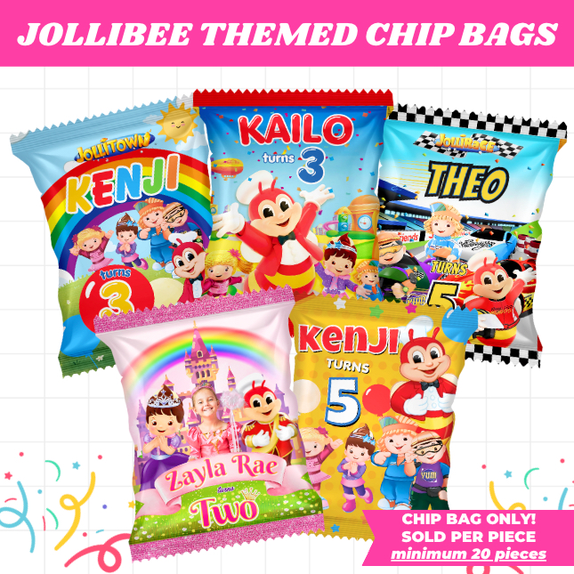 JOLLIBEE JOLLYTOWN JOLLY RACE Loot Bags Chip Bag Treats for Birthday ...