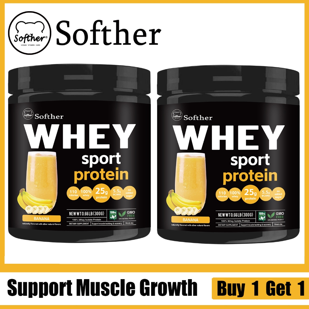 Softher Whey Protein Powder BCAA Supplement 100% Whey Protein Isolate ...