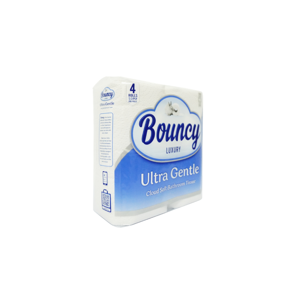 Bouncy Bathroom Tissue 3 Ply 200 Pulls x 4 Rolls, Bundle of 2 | Shopee ...