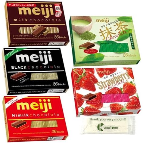 Japan Meiji chocolate 5 types assorted milk chocolate black chocolate ...