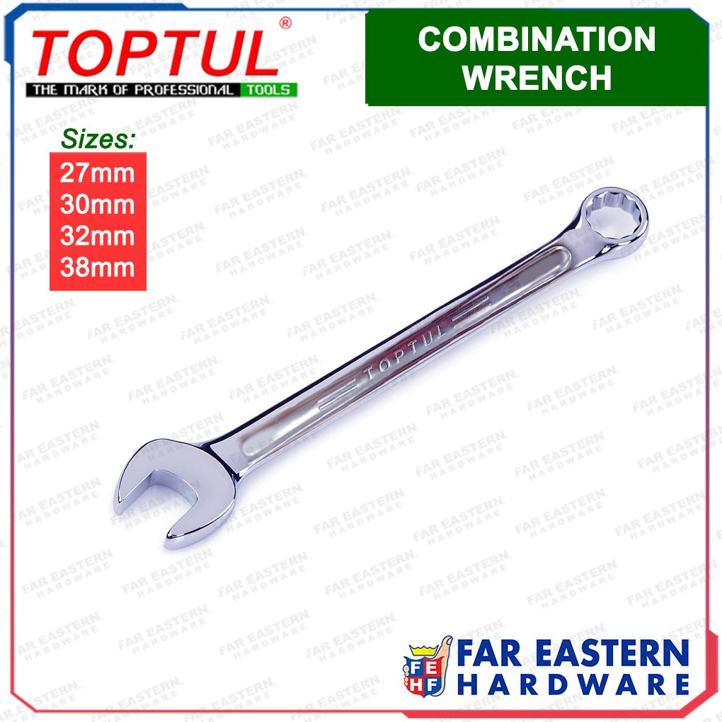 TOPTUL Combination Wrench Spanner Open Close 27mm 32mm 38mm | Shopee ...