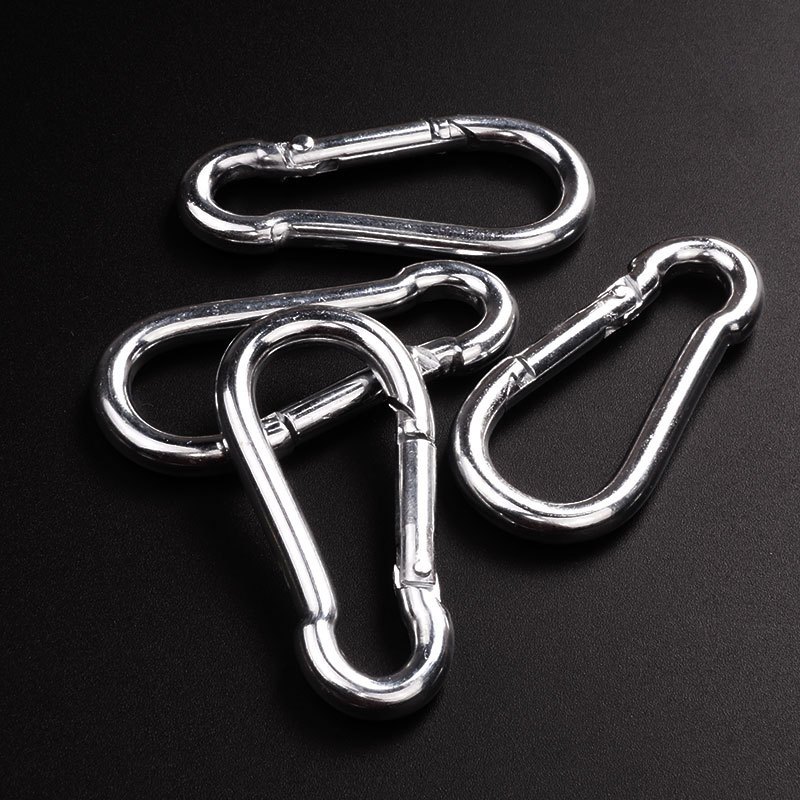 8cm-12cm Heavy Duty Metal Lock Carabiner Hook Snap Clip D-Ring For ...