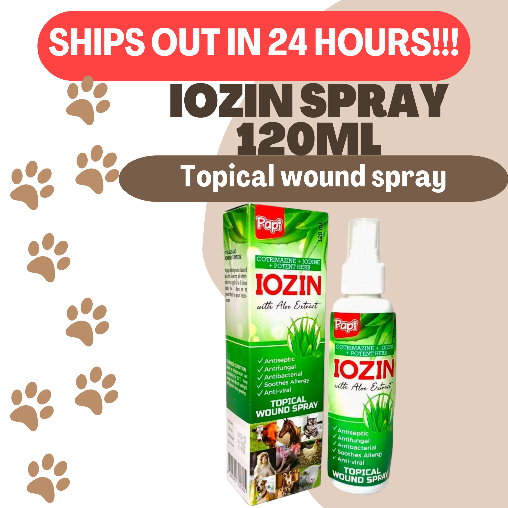 Papi Iozin Spray 120ml ( Antiseptic / Antibacterial wound spray ) TW ...