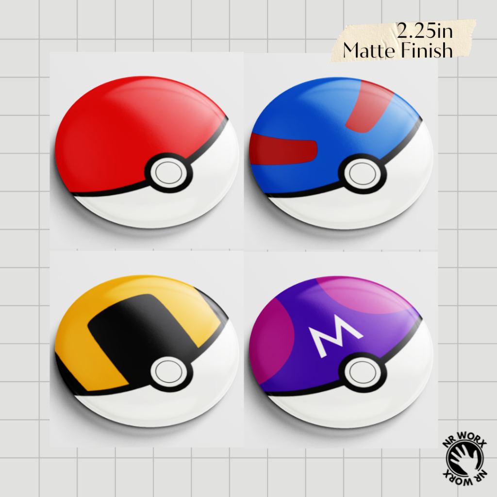 Pokeball Button Pin Anime Badge Pokemon Pokeball Greatball Ultraball ...