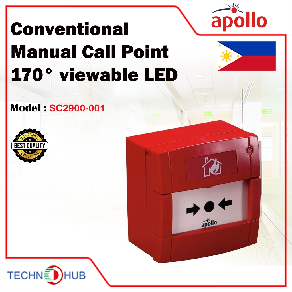 APOLLO Fire Alarm Conventional Manual Call Point 170° viewable LED ...