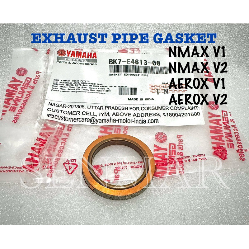 NMAX / AEROX EXHAUST PIPE GASKET 2DP/BK7 GYP100% | Shopee Philippines