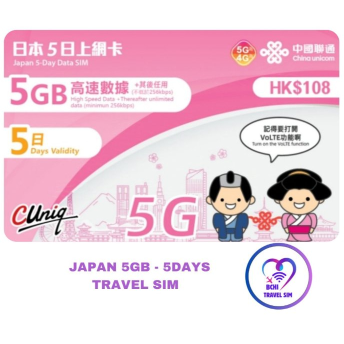 JAPAN DATA TRAVEL SIM — 5 DAYS | Shopee Philippines