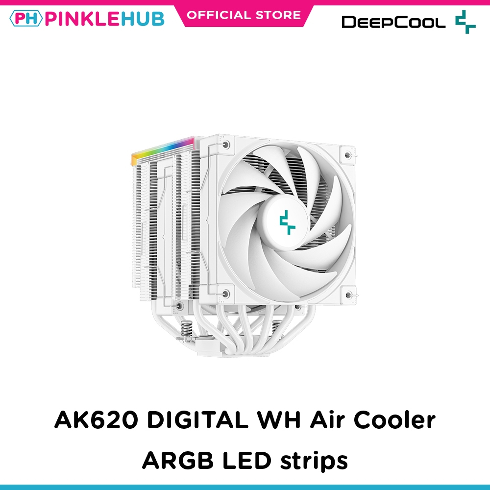 DEEPCOL AK620 DIGITAL WH Air Cooler, ARGB LED strips | Shopee Philippines