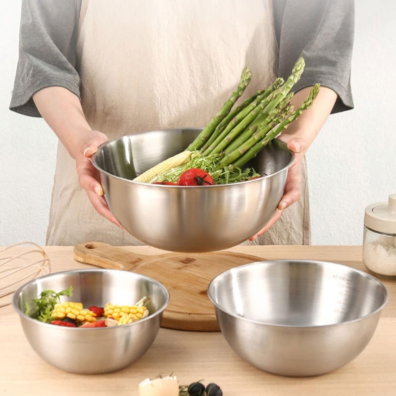 Dailyhome Stainless Steel Mixing Bowl Meal Prep Bowls Kitchen Food ...