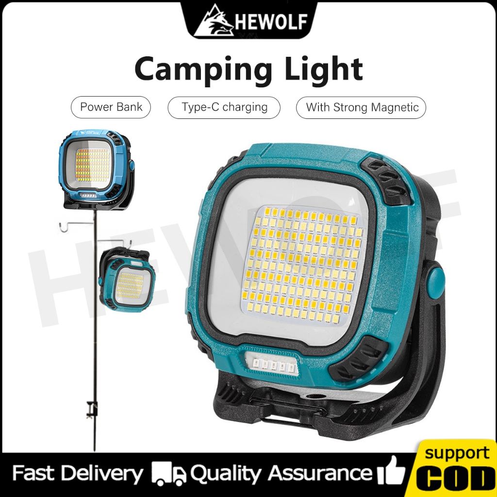 Work light with strong magnetic tape buckle Type-C charging portable ...