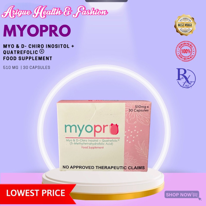 Myopro (Myo & D-Chiro Inositol +Quatrefolic) 30 capsules | Shopee Philippines