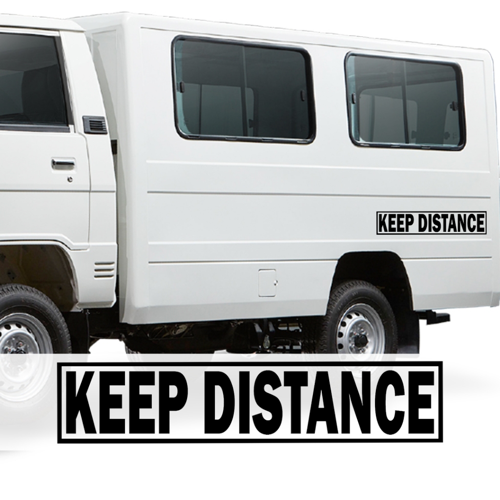 PRIVATE WATERPROOF STICKER VINYL decal for Van, L300, Tricycle, Ebike ...