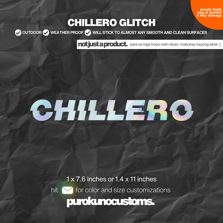 CHILLERO GLITCH CUTOUT DECAL STICKER | Shopee Philippines